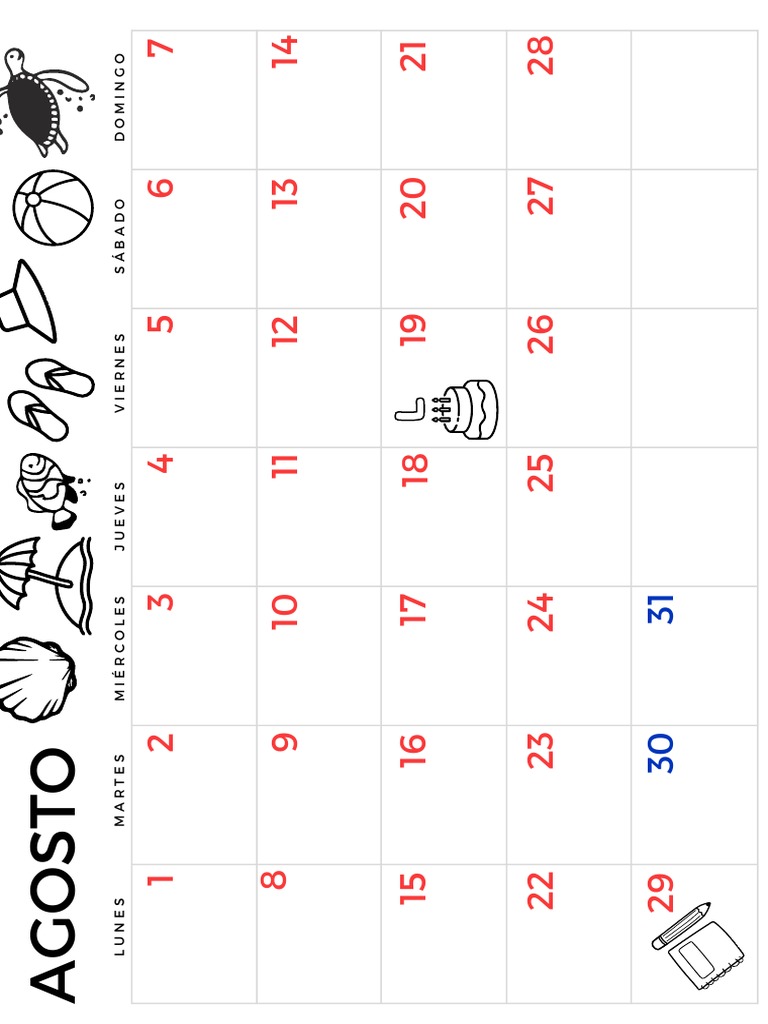 Calendario A Color | PDF | Calendario