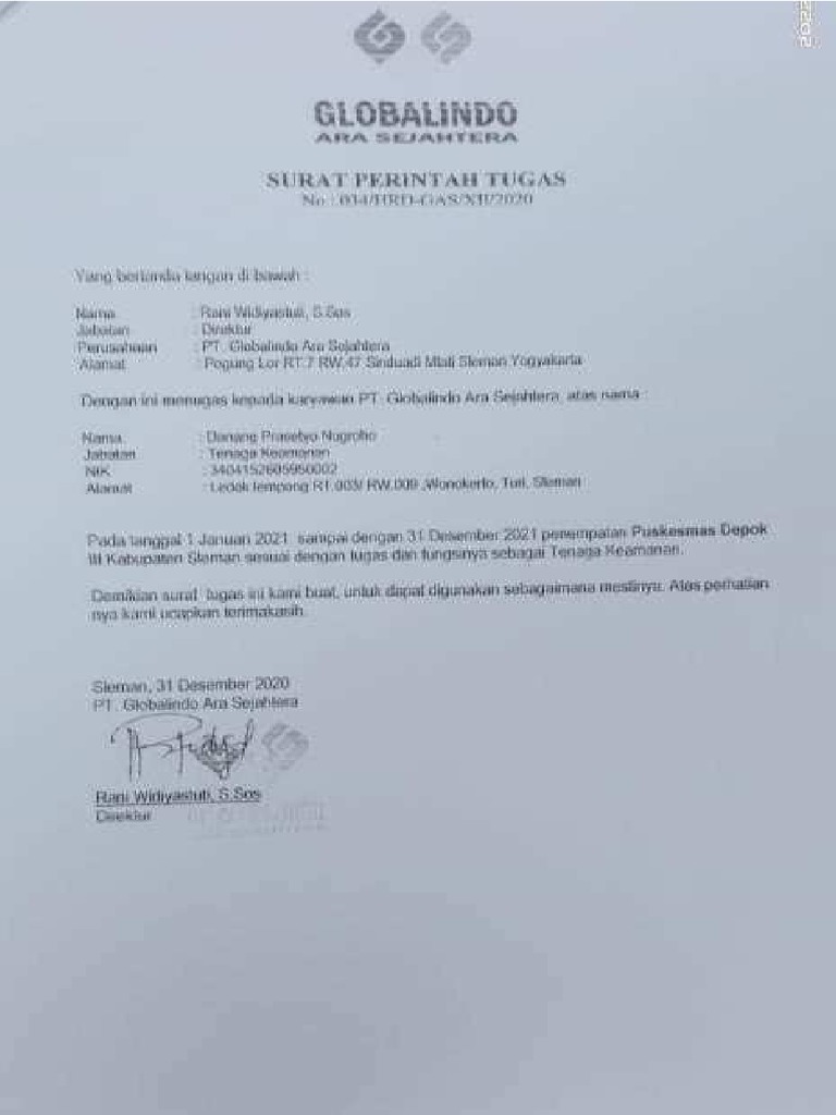 Danang Prasetyo Nugroho SPT 306 (1) Resized | PDF