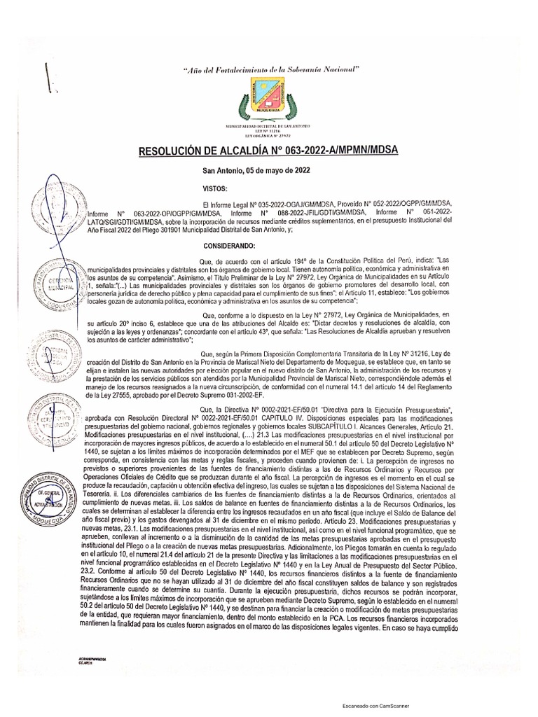 Ra 063 2022 A MPMN Mdsa | PDF