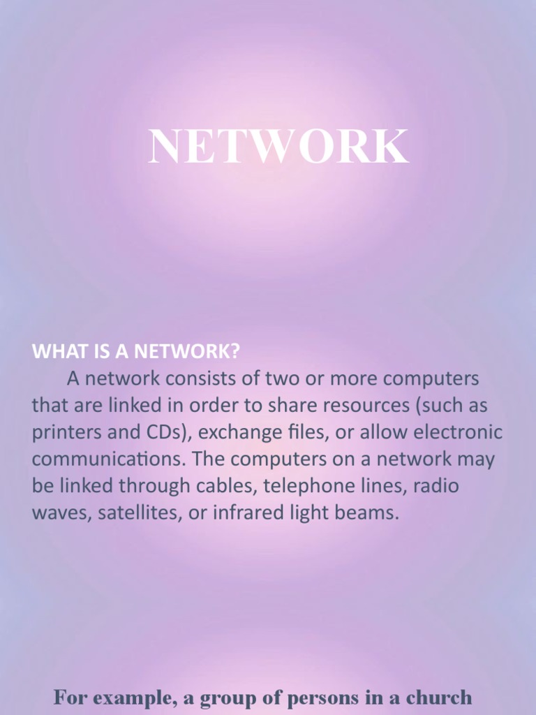 An Introduction to Networks: Defining Networks, Examples of Network ...