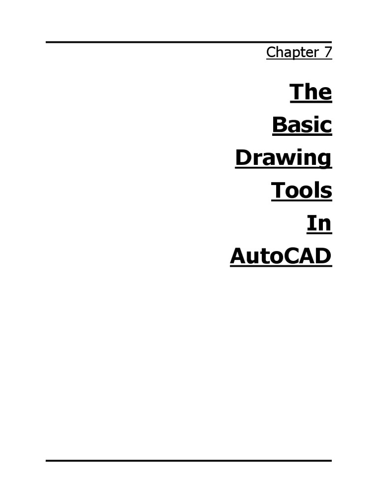 AutoCAD Basic Drawing Tools Guide | PDF | Ellipse | Circle