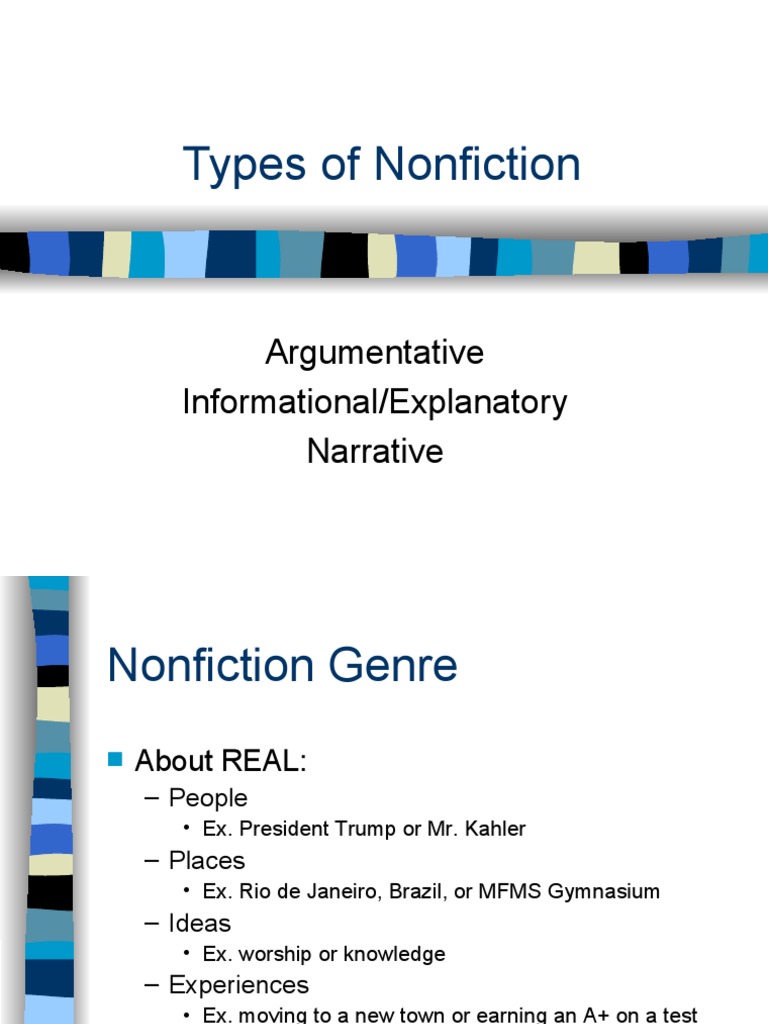 6 Types of Nonfiction | PDF | Thought | Writers