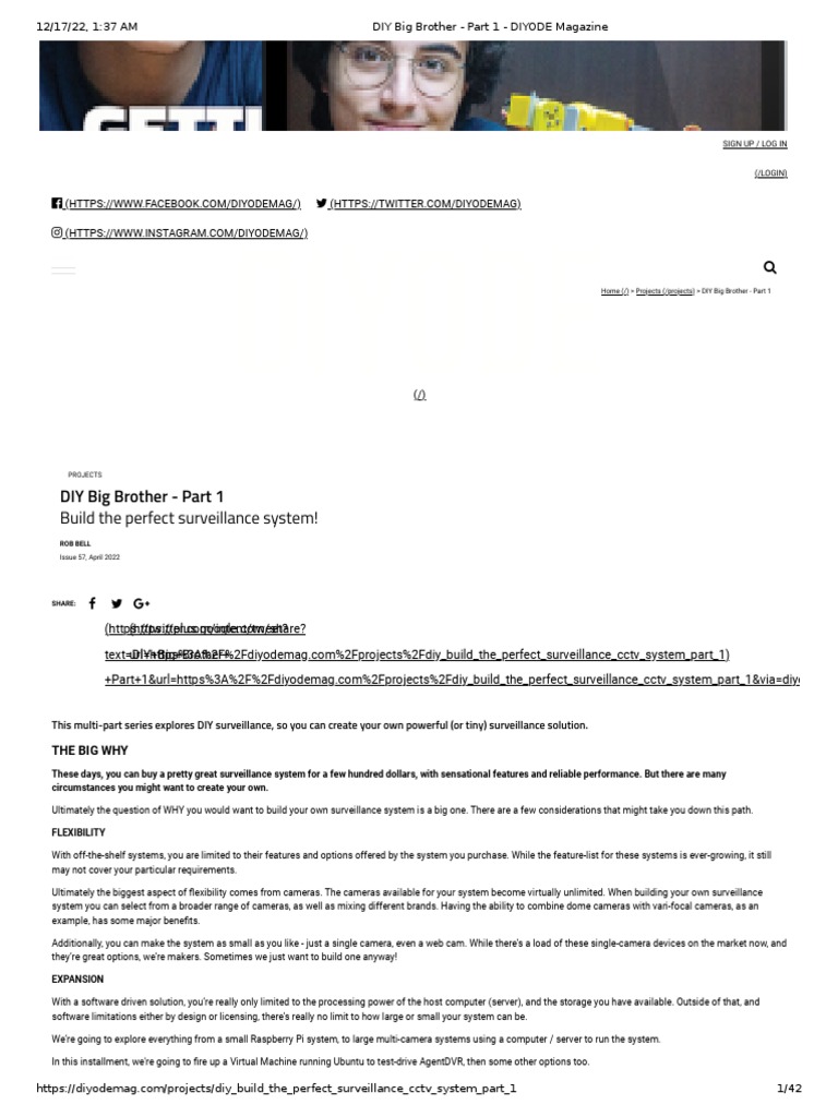 DIY Big Brother - Part 1 - DIYODE Magazine | PDF | Computer Network ...