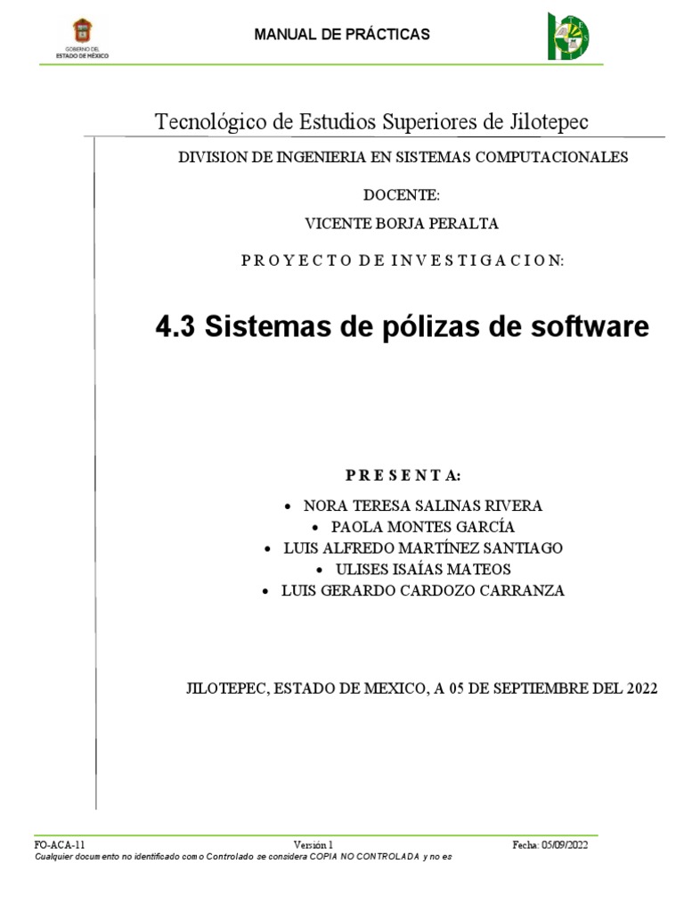 Sistemas de Pólizas de Software | PDF | Finanzas y dinero | Negocios