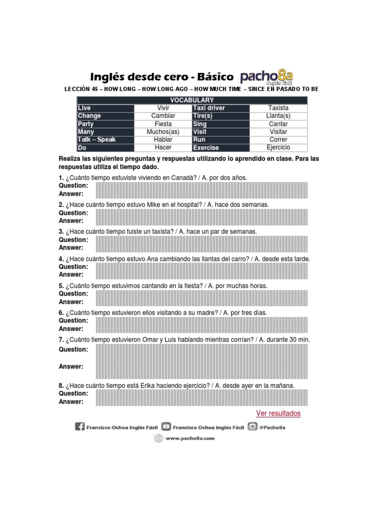Práctica de Tiempos Verbales en Inglés | PDF