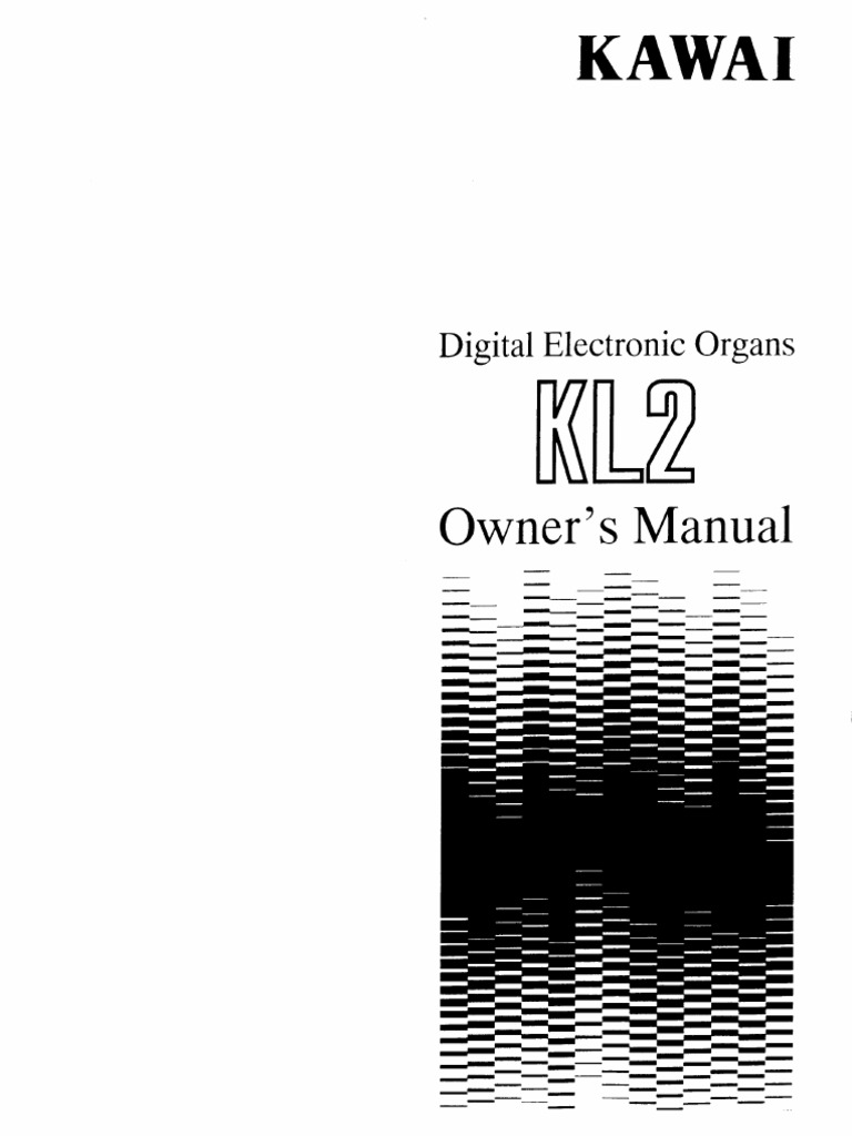 Manual do usuário Kawai KL2 | PDF
