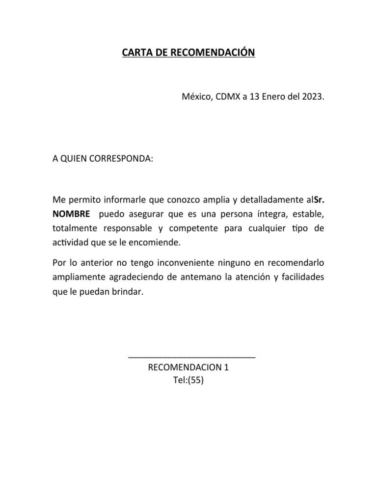 Carta de Recomendación Cris Herma | PDF