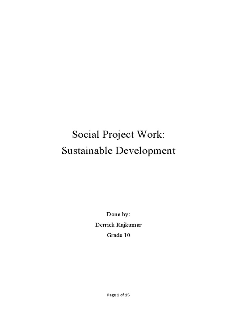 Social Project Work | PDF | Water Scarcity | Water