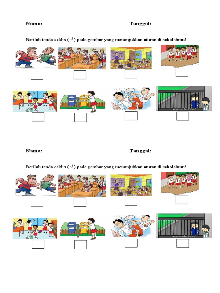LKPD Aturan Di Sekolah | PDF | Metode & Bahan Ajar
