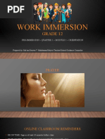 Introduction to Work Immersion Portfolio | PDF