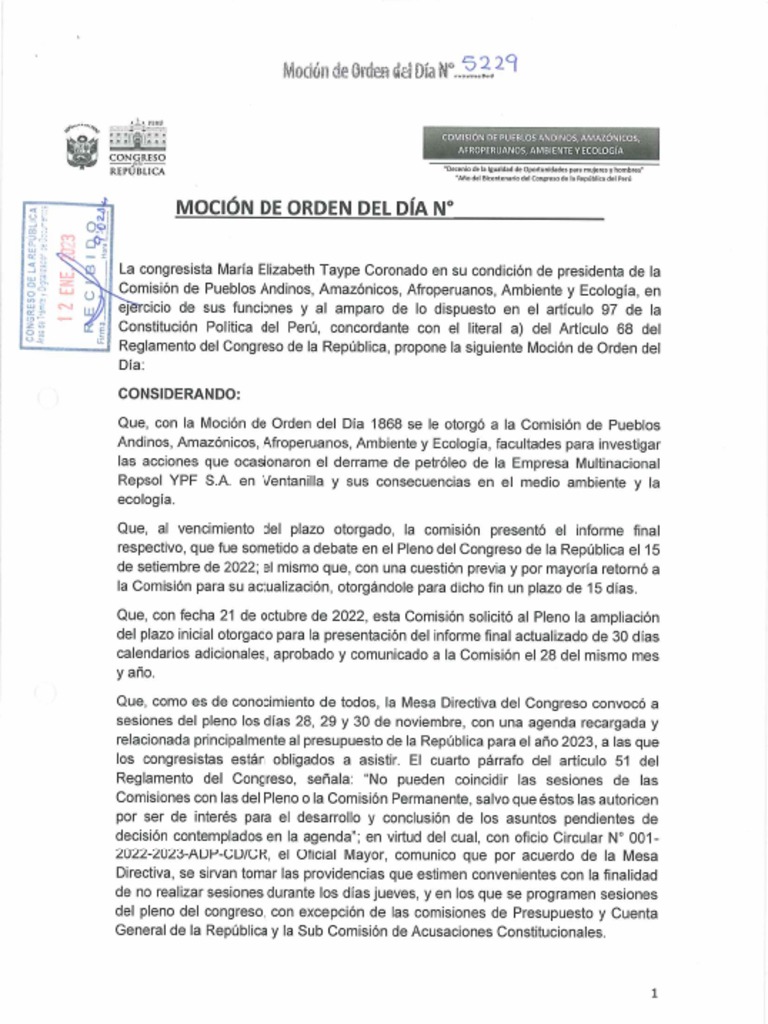 Moción Caso Repsol | PDF