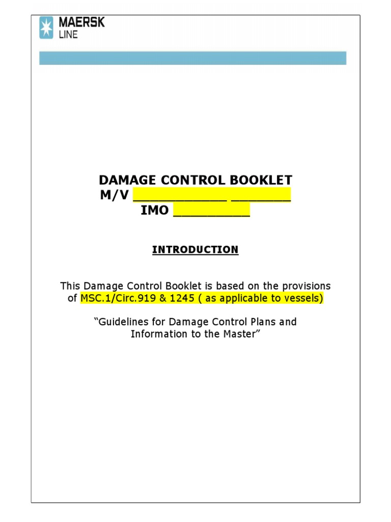 Damage Control Booklet | PDF | Watercraft | Water Transport