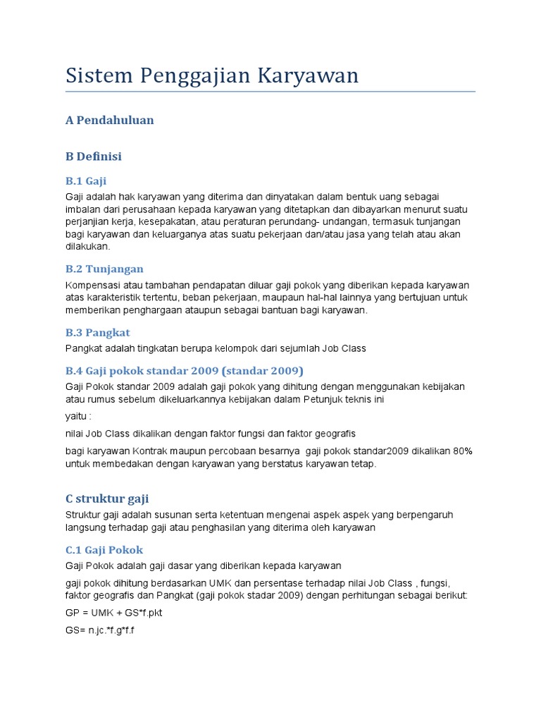 Sistem Penggajian Karyawan | PDF