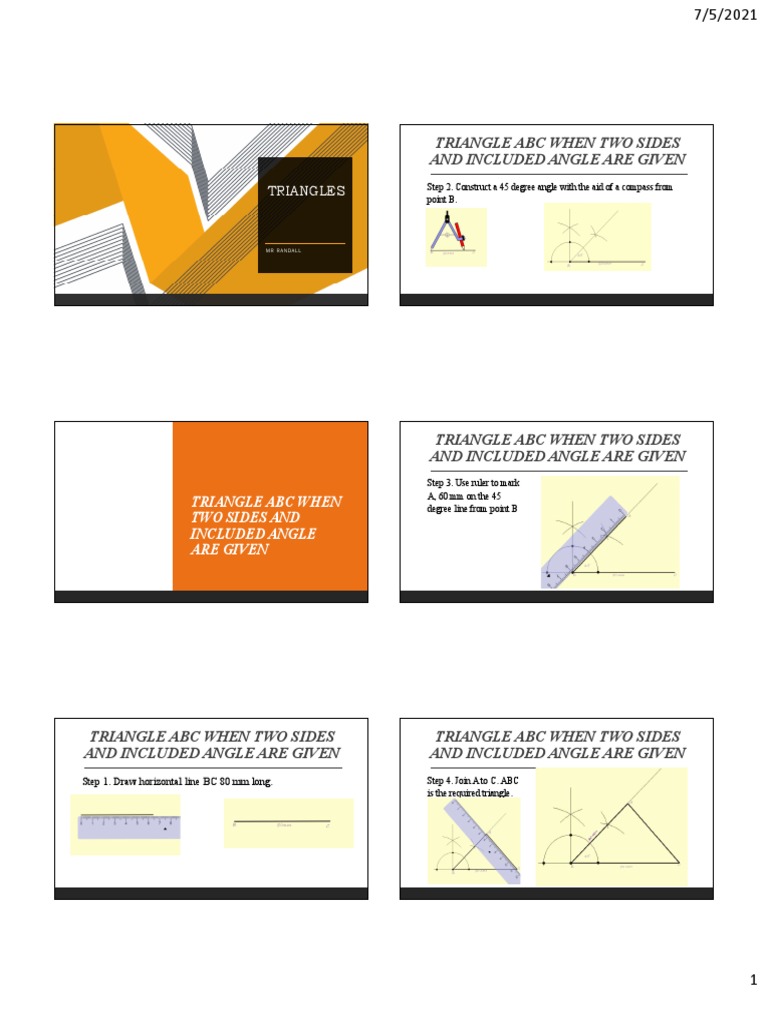 Triangle Construction Instructional | Download Free PDF | Triangle | Elementary Geometry