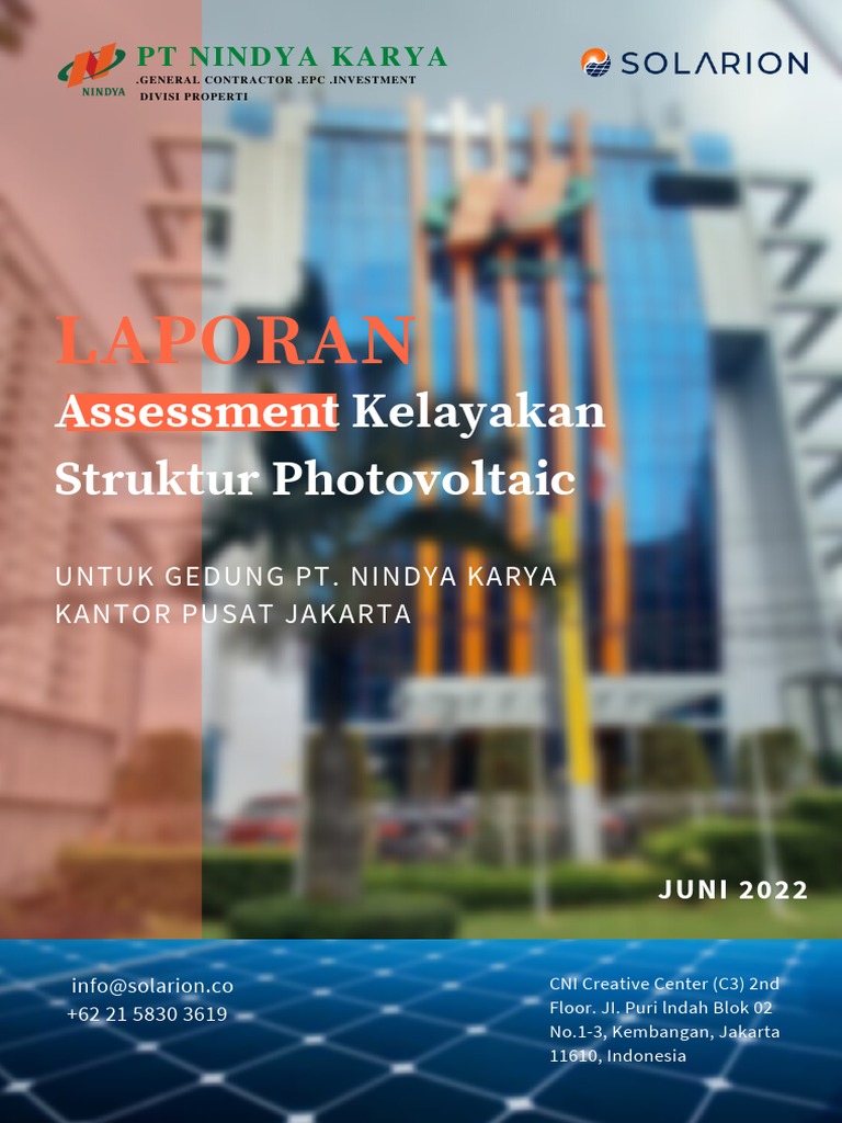 Assesment Struktur Atap PV PT. Nindya Karya (Print 2 Rangkap Plus Jilid ...