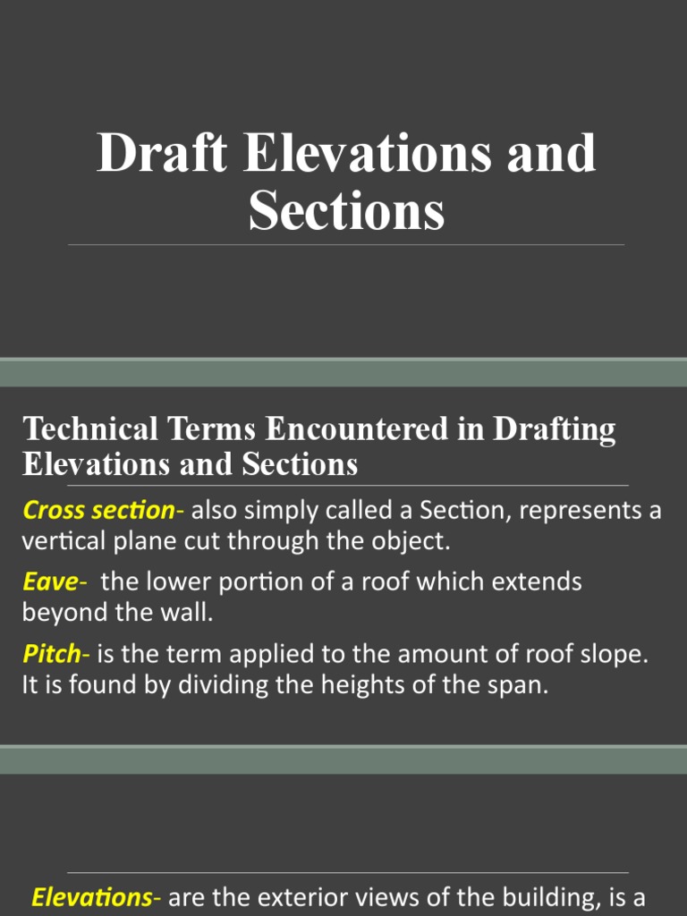 Architectural Elevations Guide | PDF | Economic Sectors | Civil Engineering