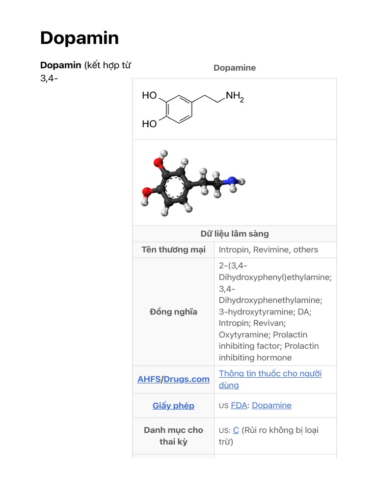 Dopamin - Wikipedia tiếng Việt | PDF