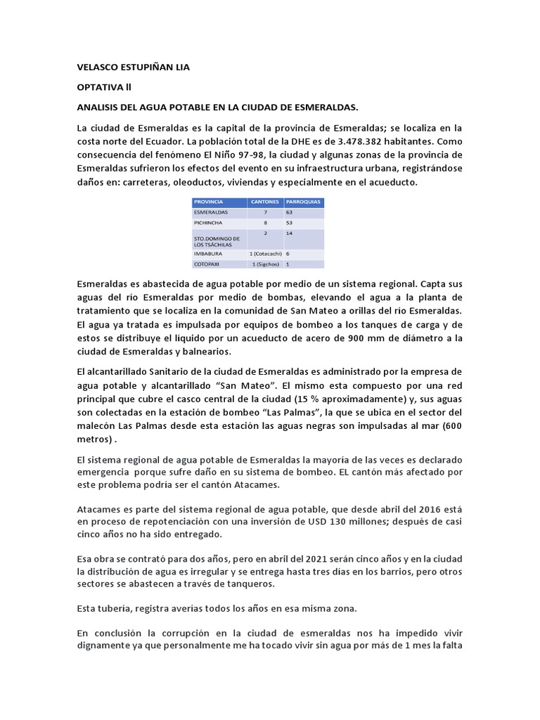 Sistema de Agua Potable | PDF | Agua | Agua potable
