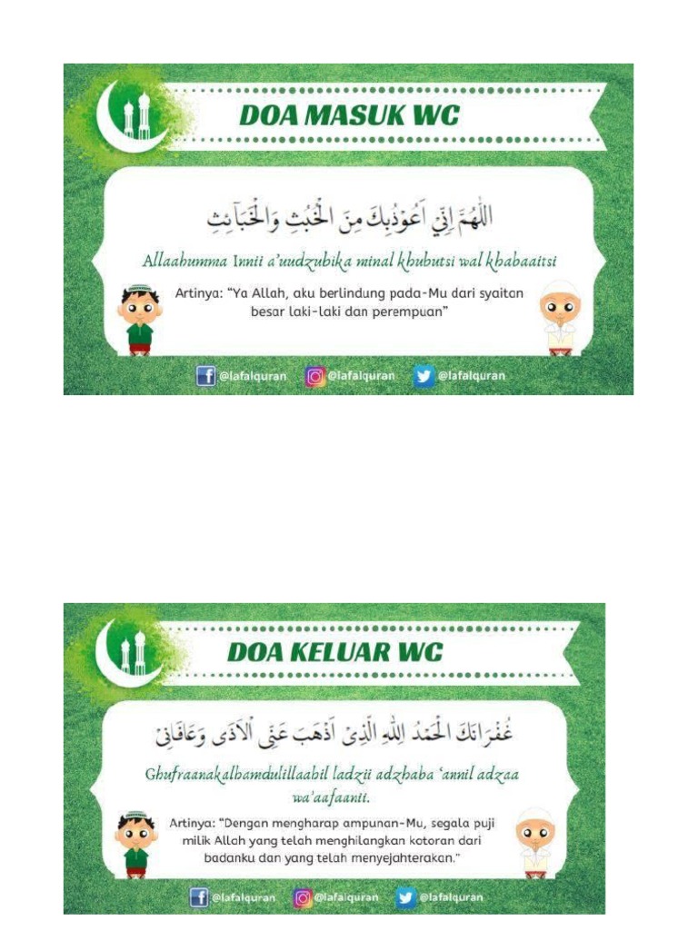 Doa Keluar Dan Masuk WC | PDF