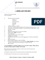 Year 7 Book & Stationery List 2024 | PDF | Pencil | Stationery