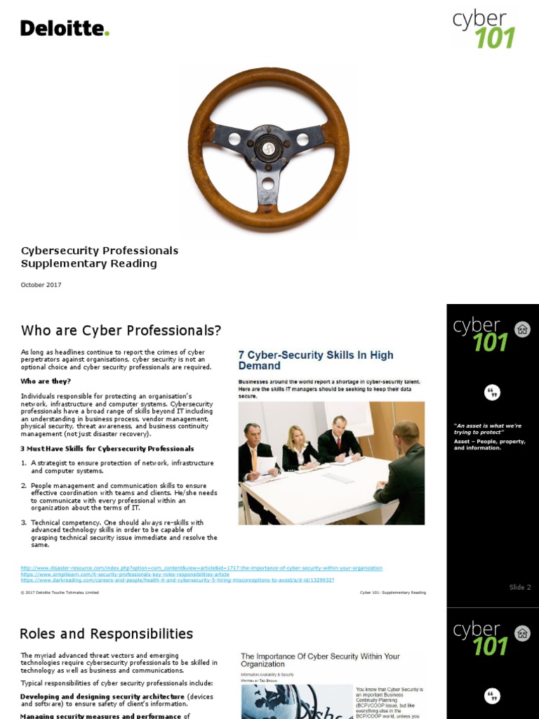 Deloitte Cyber Security Role | PDF | Security | Computer Security