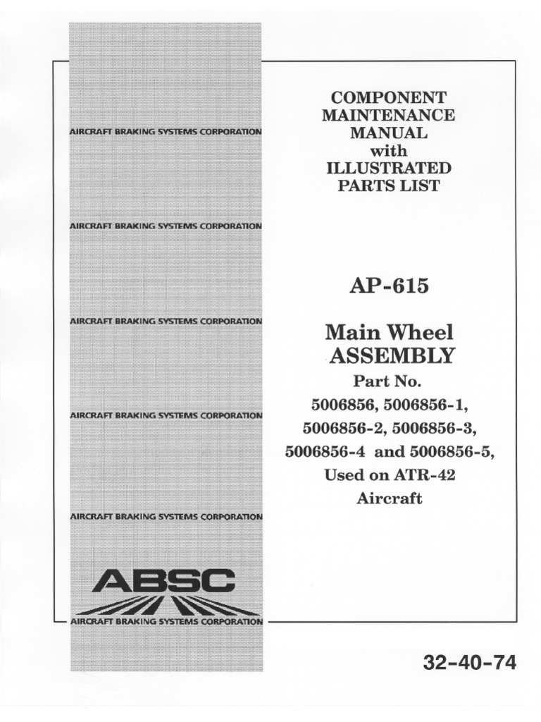 Main Wheel Assembly AP-615 | PDF | Screw | Paragraph