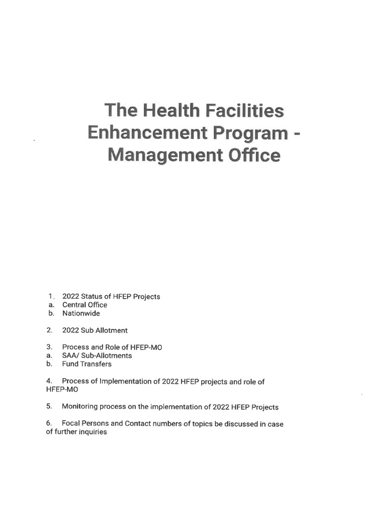 SKM - 367 DOH22102616300 HFEP Briefing | PDF