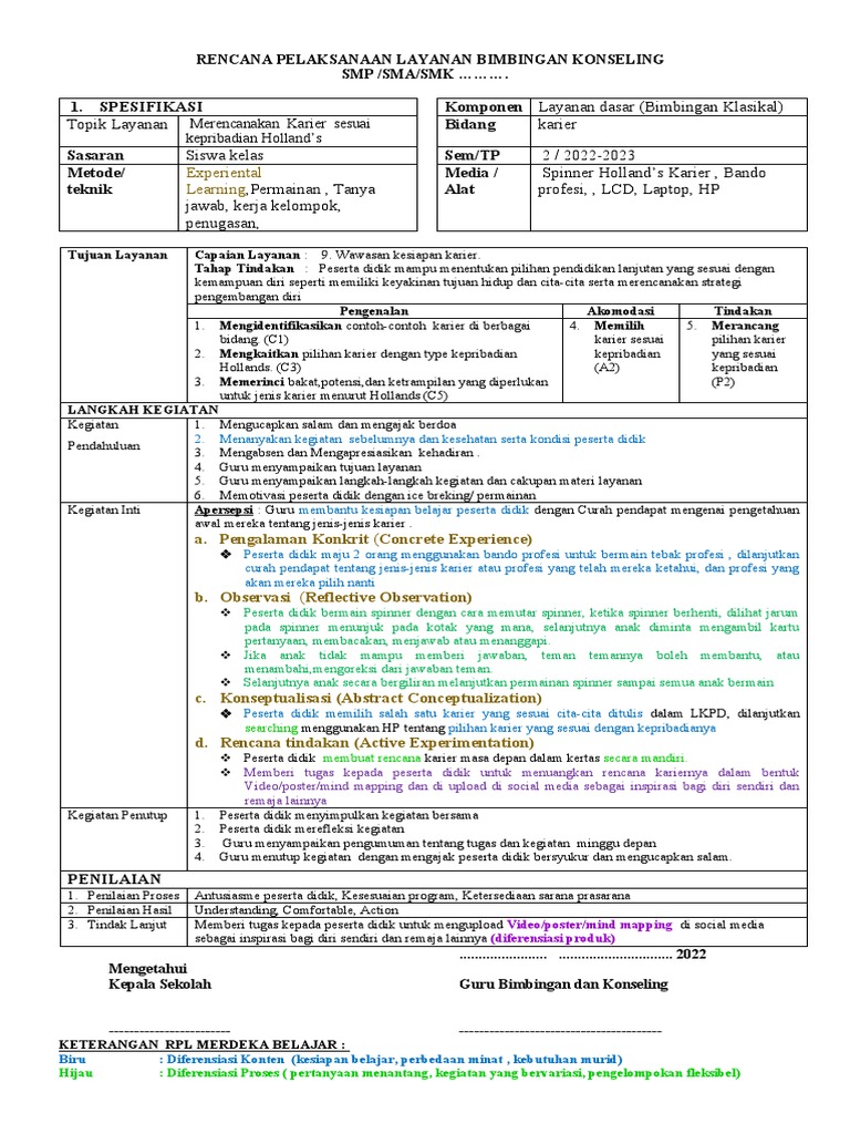 Bimbingan Karier Siswa SMP/SMA | PDF | Karier & Perkembangan