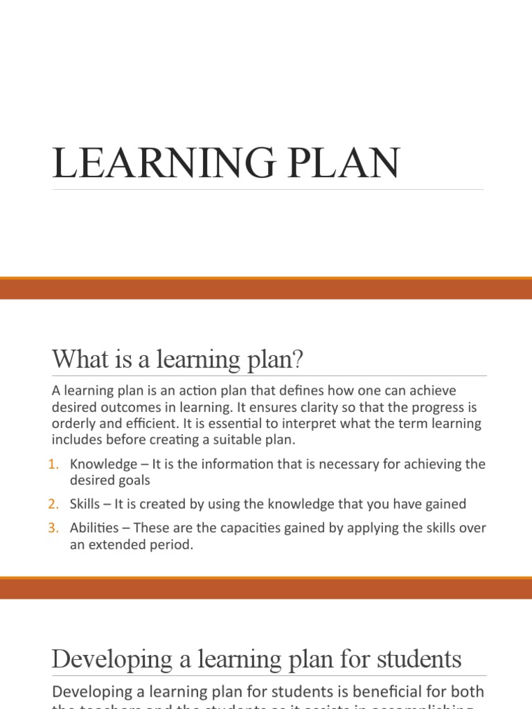 Creating an Effective Student Learning Plan: A Step-by-Step Guide for ...