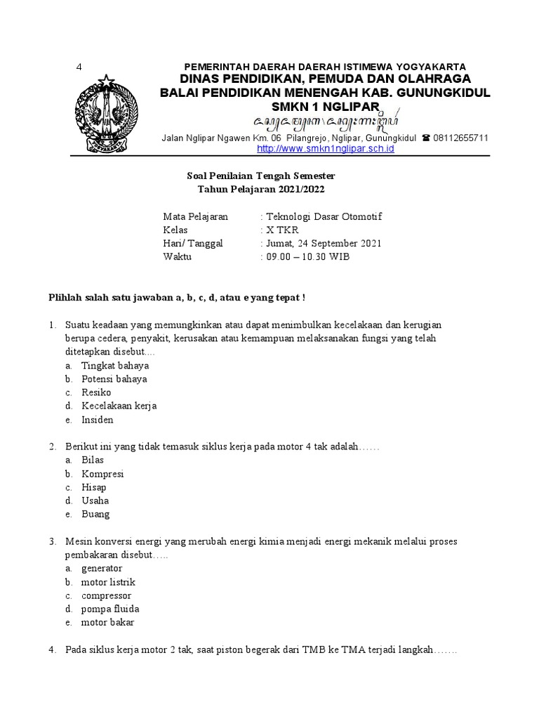 X TKR 1,2,3 PTS TDO Asep | PDF