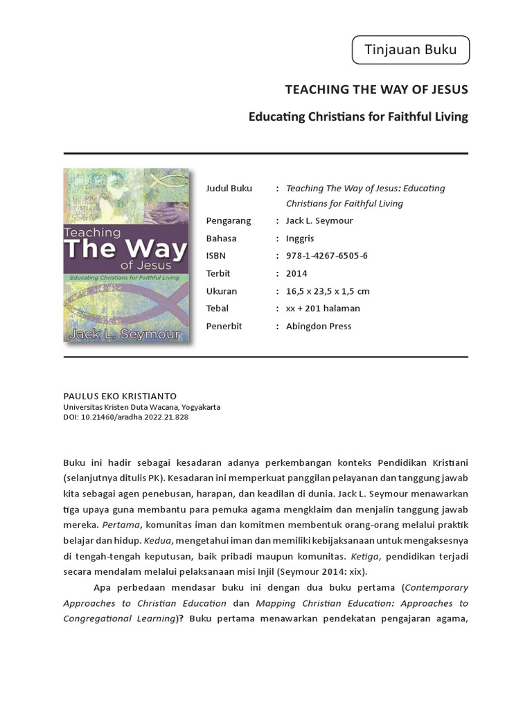 Paulus - Book Review - Teaching The Way of Jesus | PDF