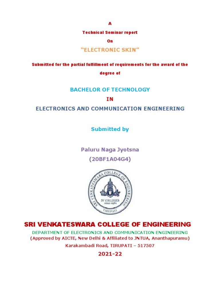 SAMPLE SEMINAR REPORT-final | Download Free PDF | Sensor | Materials