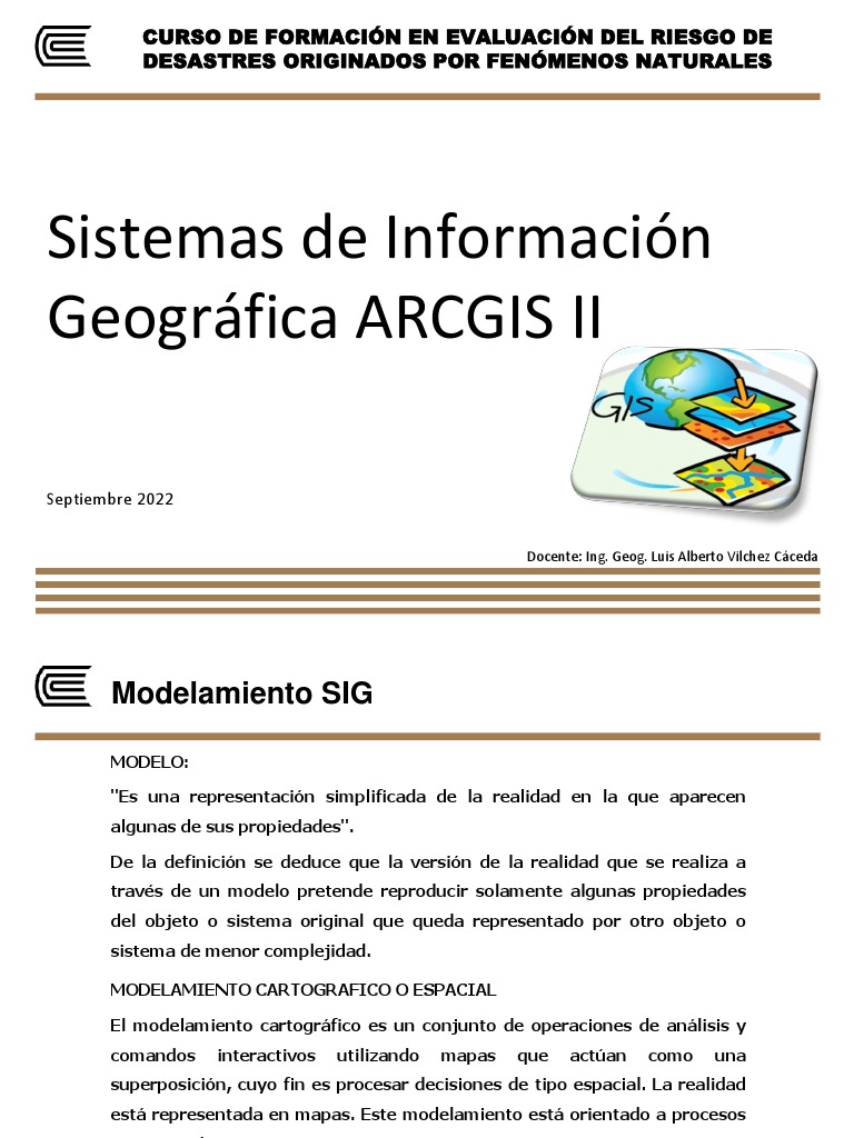 3 Arcgis Ii Evar Modelamiento Sig Pdf Sistema De Información Geográfica Información