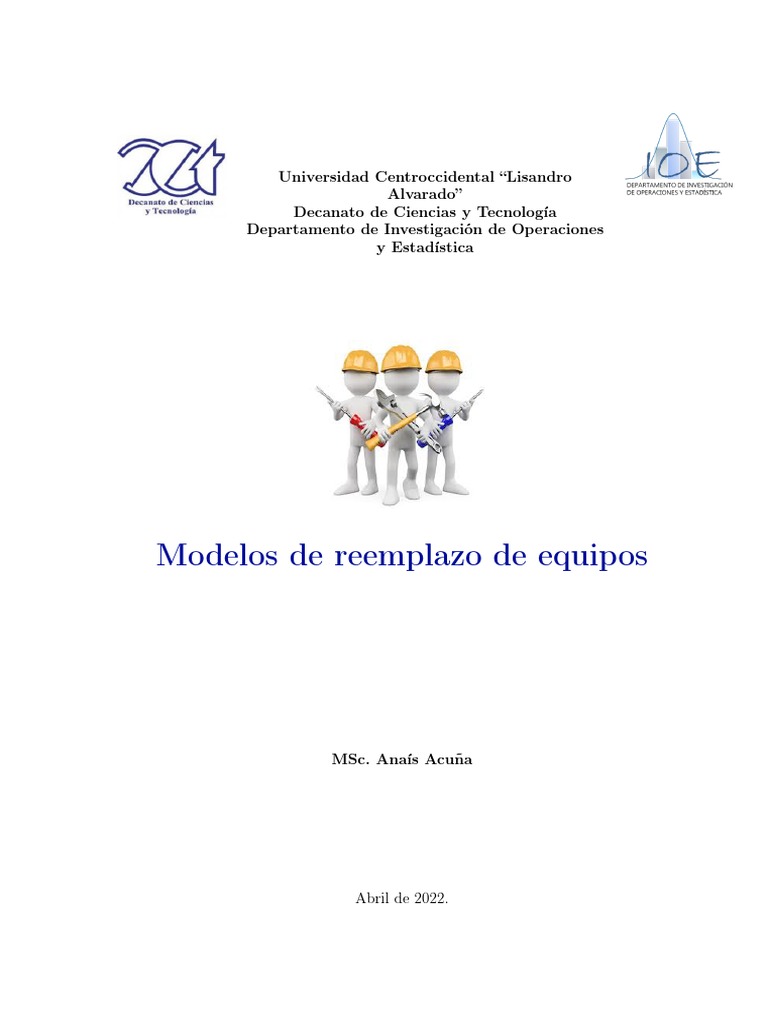 Modelos de Reemplazo de Equipos | PDF | Diseño | Ciencias económicas