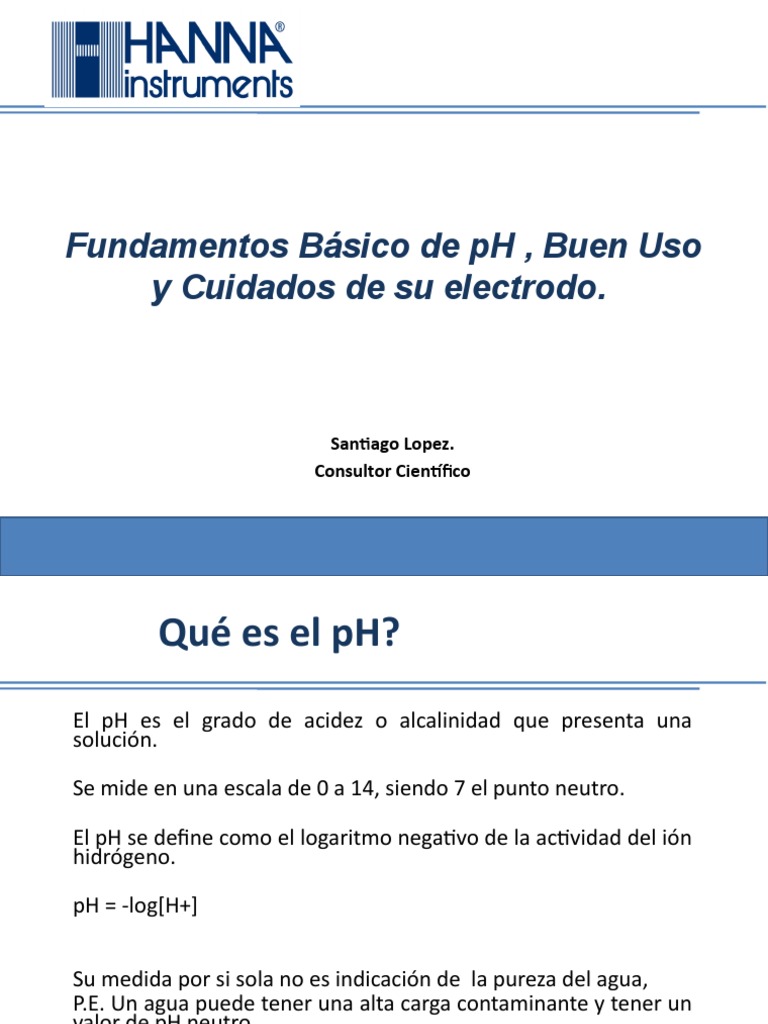 Fundamentos Basicos de PH | PDF | Ph | Química