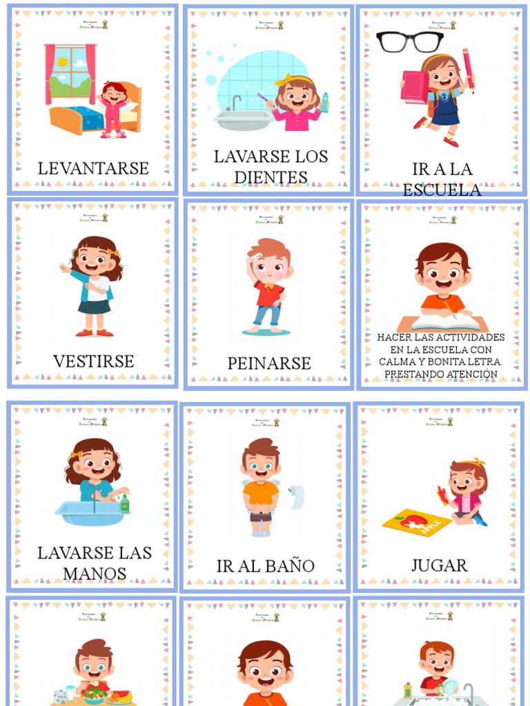 Tarjetas Rutinas Diarias | PDF