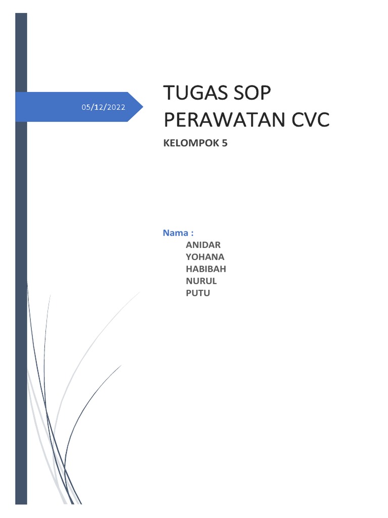 SOP Perawatan dan Pemasangan CVC | PDF