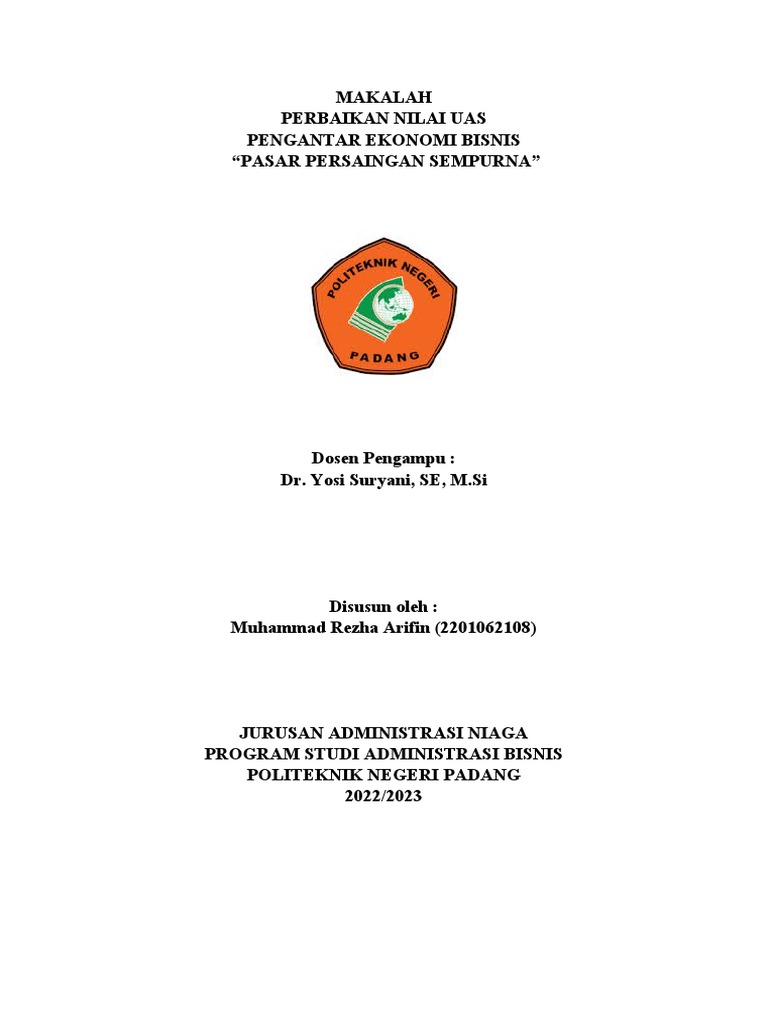 Perbaikan Nilai Uas MHD Rezha Arifin | PDF