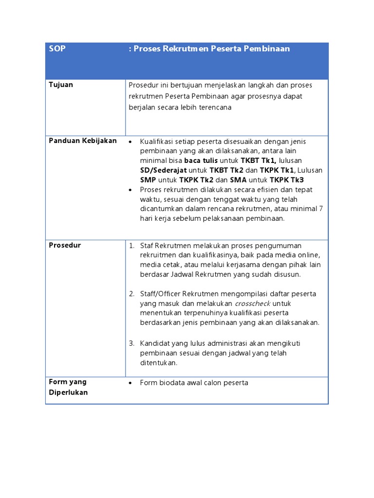 SOP Pembinaan Ketinggian | PDF
