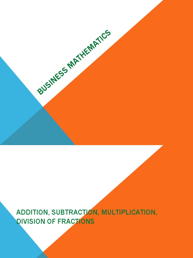 Student Addition Subtraction Multiplication Division Of Fractions PDF