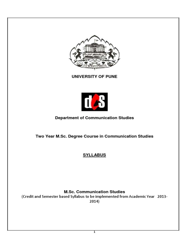 25 M.sc. I & II Communication Studies (For College & Dept.) | PDF ...