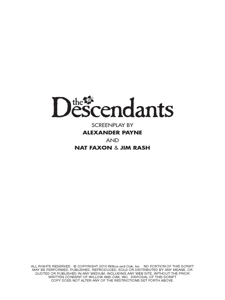 The Descendants Script PDF | PDF