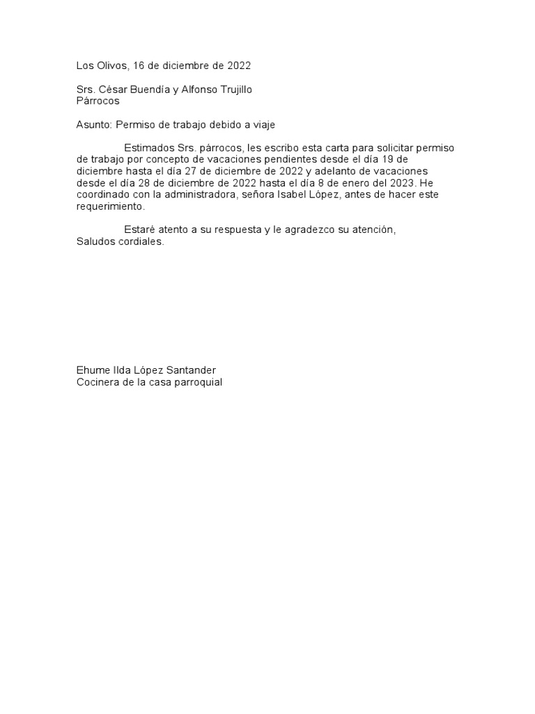 Carta de Permiso | PDF