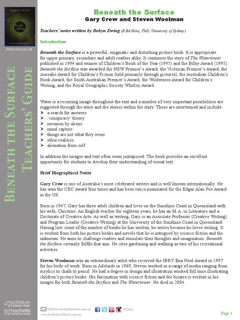 Beneath The Surface Teachers-Notes | PDF | Books | Symbols