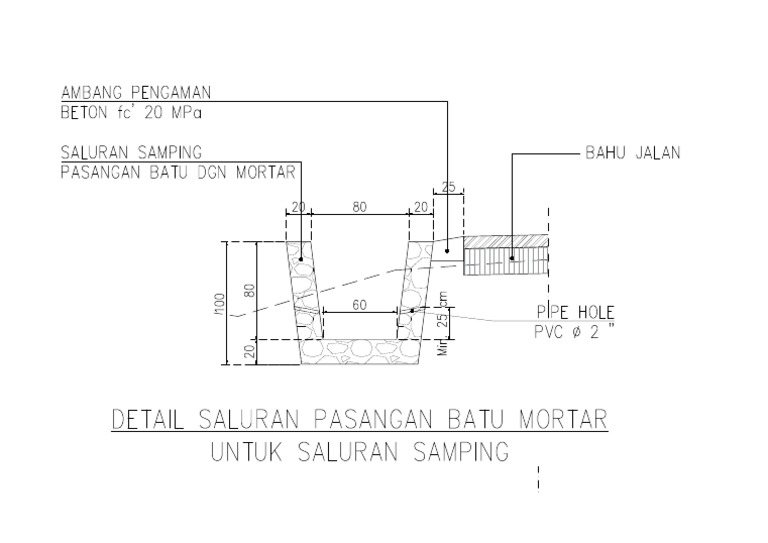 Tipikal Saluran Mortar | PDF