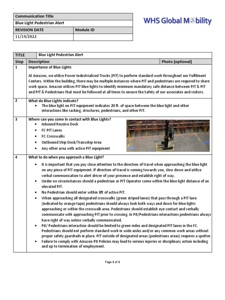 WGM PIT - Pedestrian Blue Light Communication | PDF | Pedestrian ...