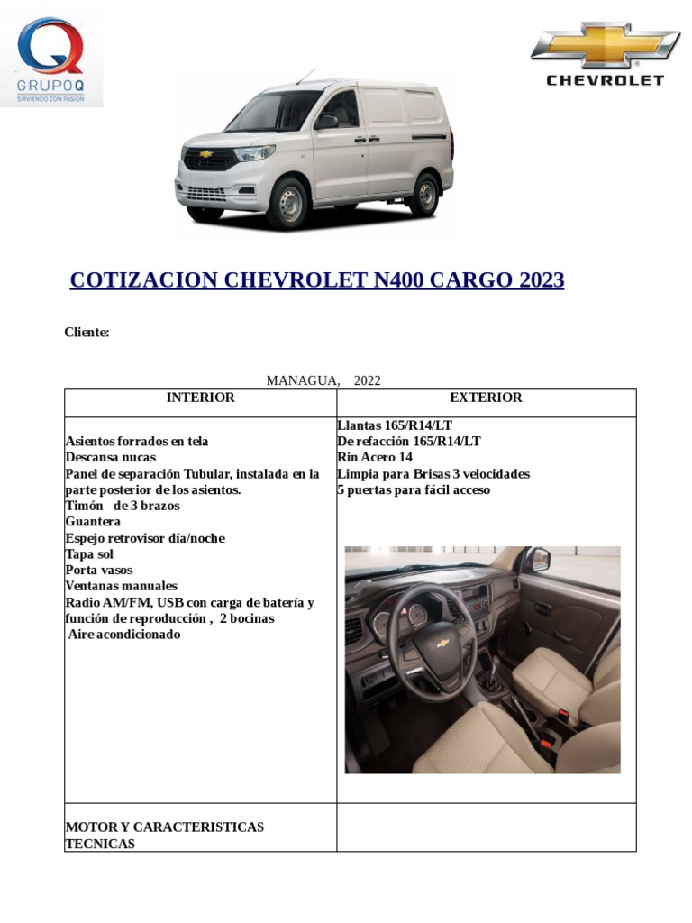 N400 Cargo 2023 SN A | PDF