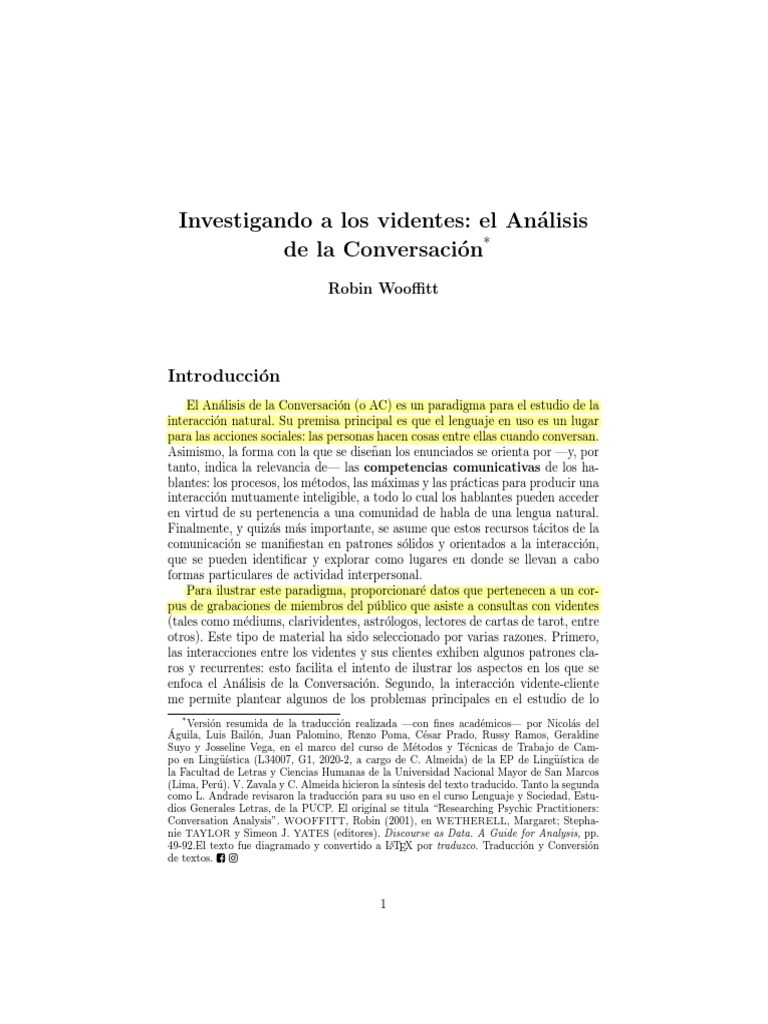 (S10) Wooffitt (2001) | PDF | Clarividencia | Conocimiento