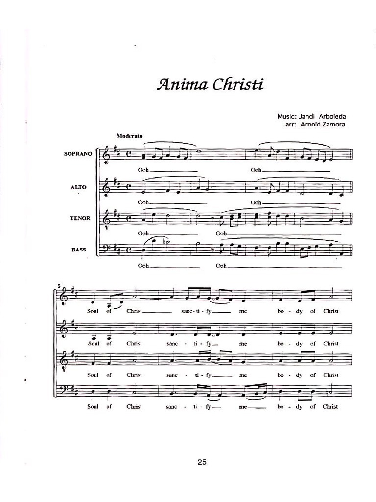 Anima Christi (SATB) - Arnold Zamora | PDF