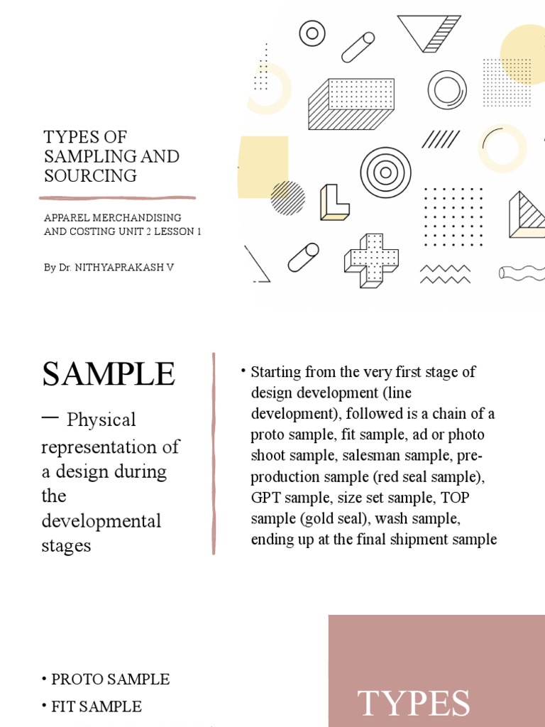 Amc_u2l1_types of Sample & Sourcing | PDF | Procurement | Outsourcing